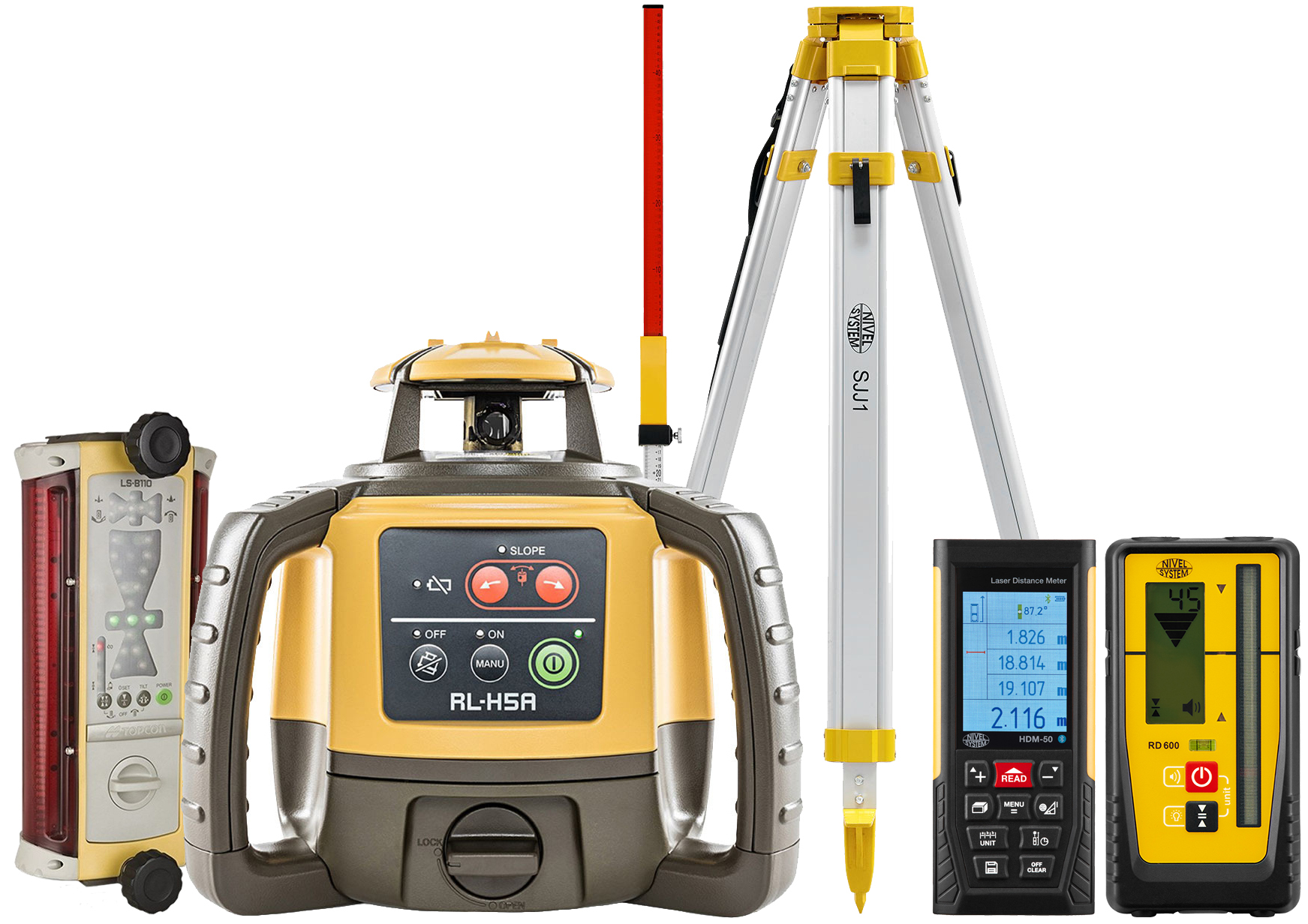 Laser level Topcon RL-H5A (tripod + ls-24 + hdm-50 + LS-B110 ) | store