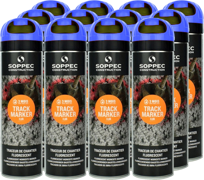 Blue spray paint Soppec TRACK MARKER (12 pcs.) | isprzet.pl store